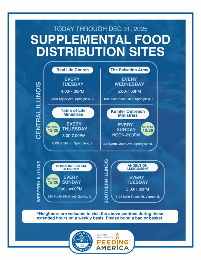 Supplemental Food Distribution Sites – Central Illinois Foodbank
